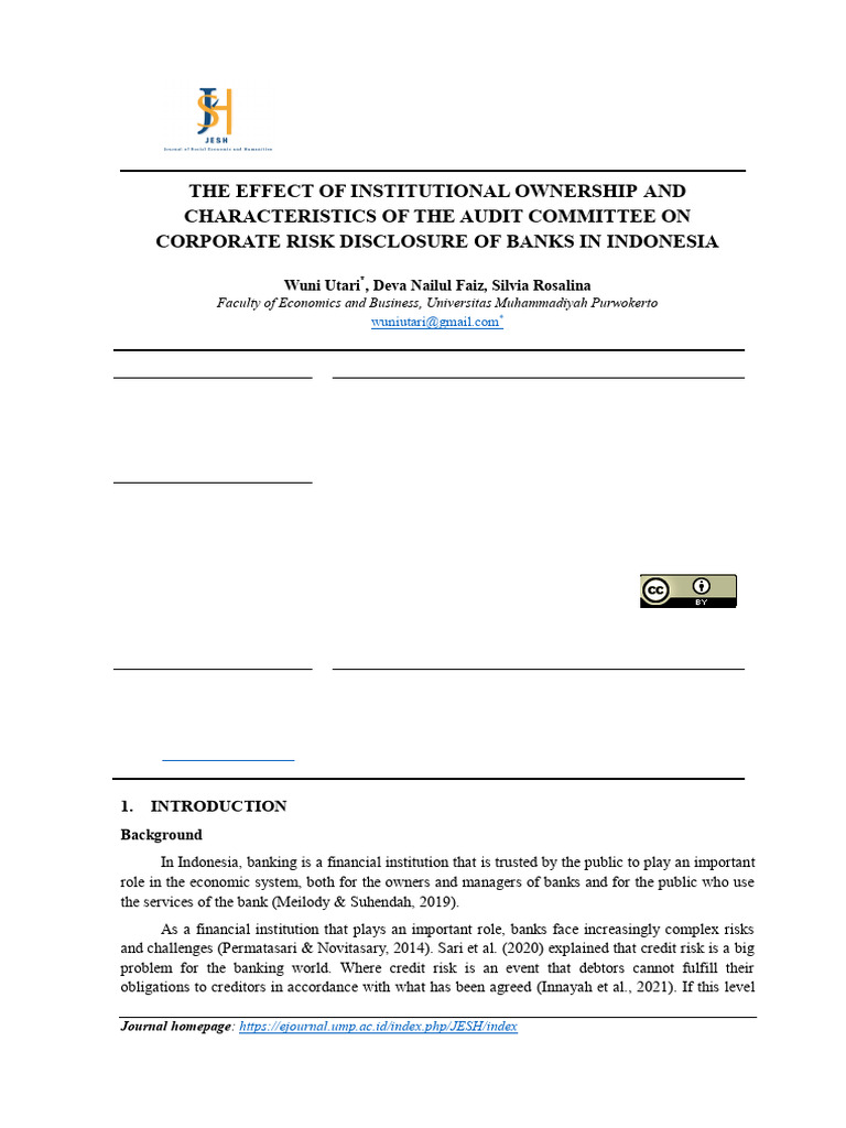Impact of Ownership on Risk Disclosure | PDF | Regression Analysis ...