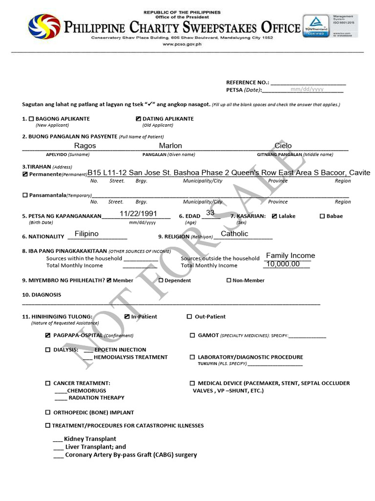 MAP Application Form (MCR) | PDF | Medical Specialties | Clinical Medicine