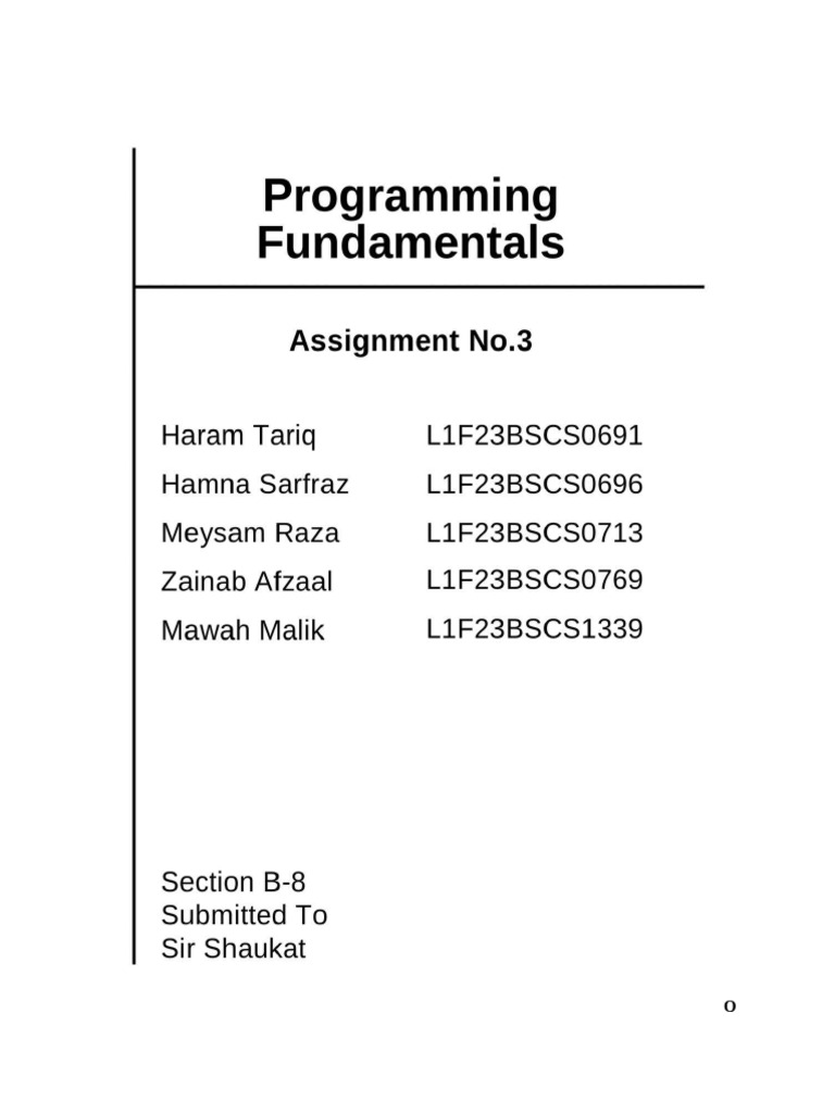 Assignment 3 PF | PDF | Namespace | Linear Algebra