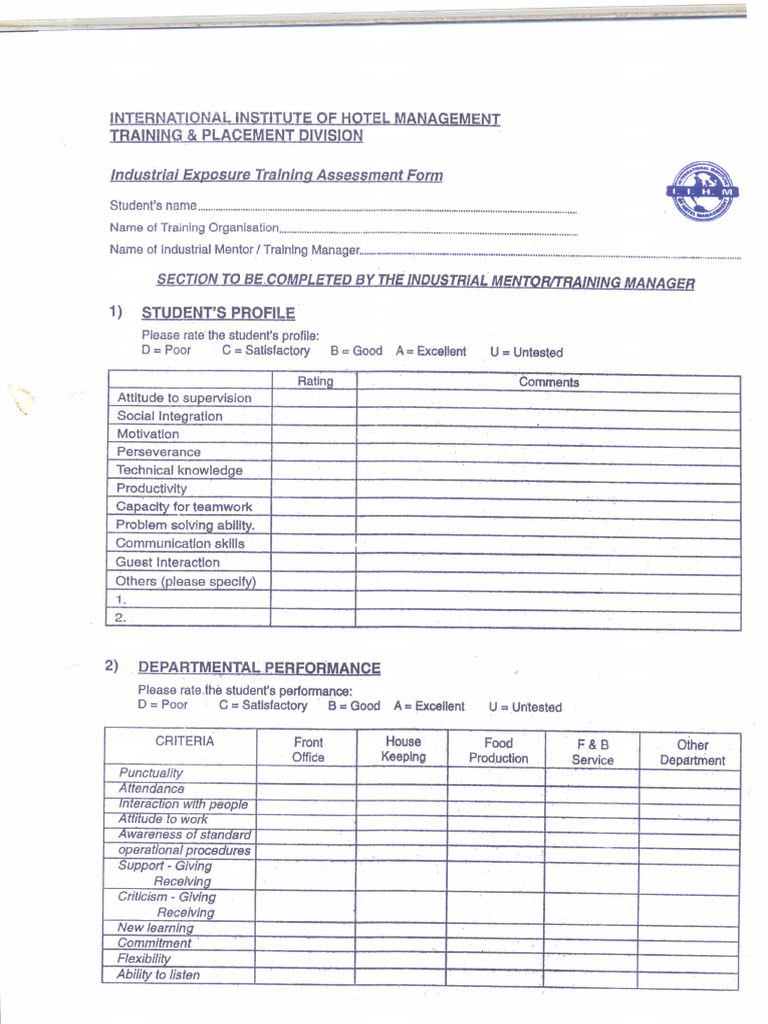 Assessment Form1 | PDF