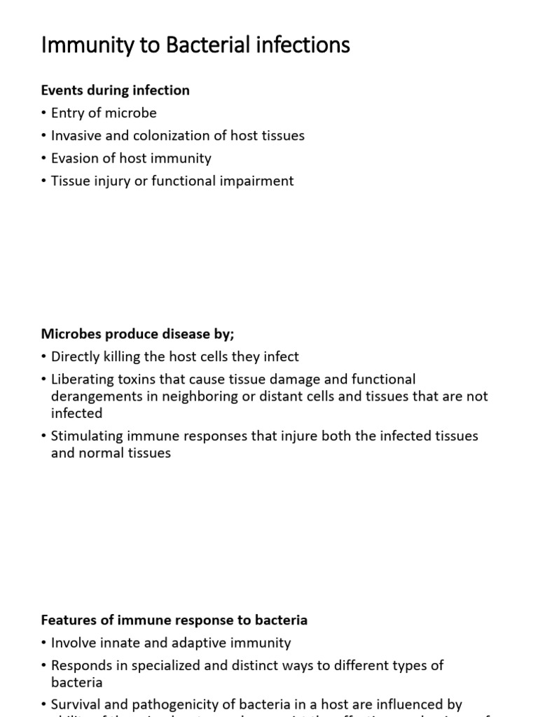 Immunity To Bacterial Infections | PDF | Phagocyte | Immune System