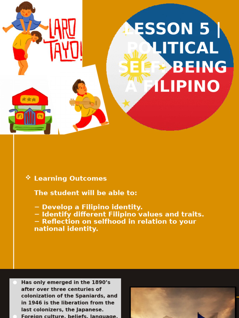 Lesson 5 Being A Filipino | PDF | Philippines