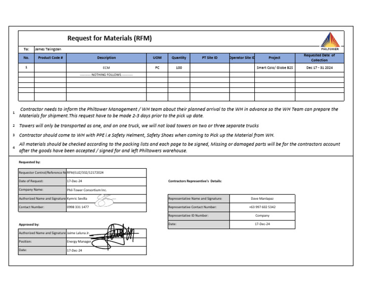 RFM - Saltec ECM 100 Units Bulacan | PDF