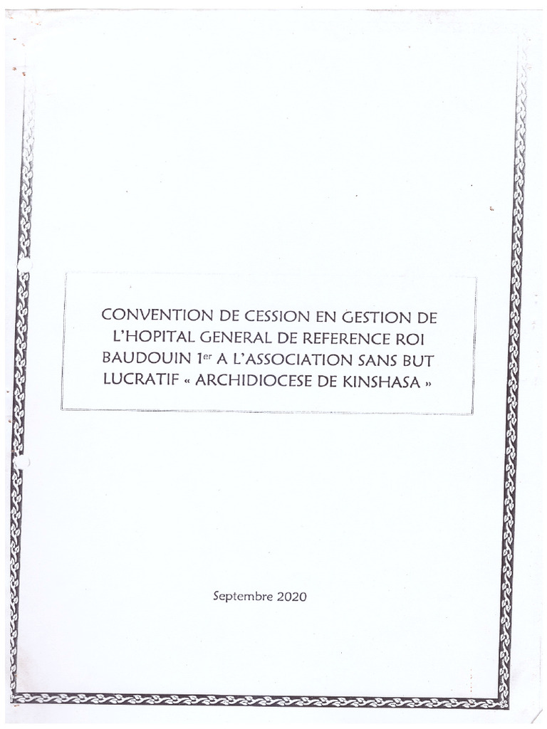 Convention de Cession en Gestion de HRB | PDF