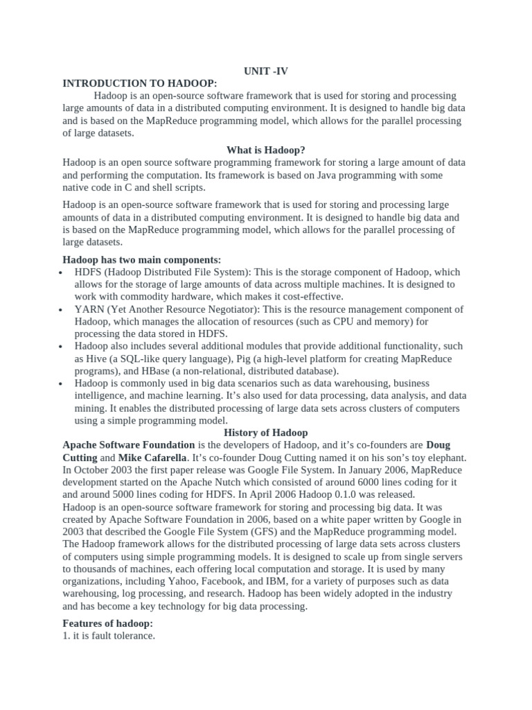 Introduction To Data Science | PDF | Apache Spark | Apache Hadoop