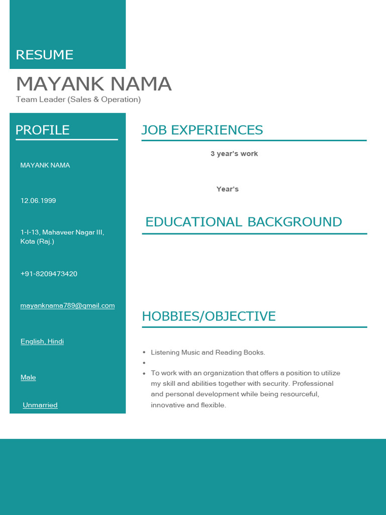 Mayank Nama Resume | PDF