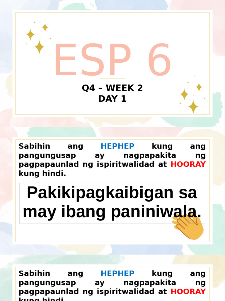 Q4 Esp 6 Week 2 Day1 | PDF