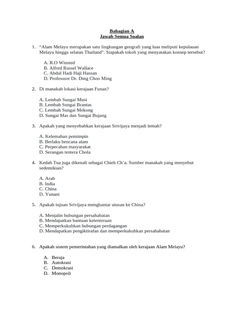 Exam Sejarah | PDF