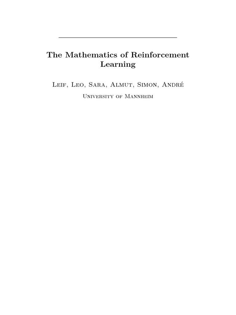 RL Test Leif | PDF | Mathematical Analysis | Applied Mathematics