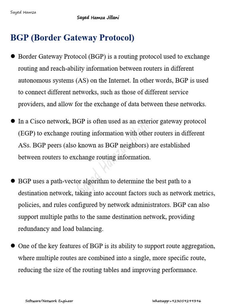 BGP (Border Gateway Protocol) | PDF | Routing | Wide Area Network