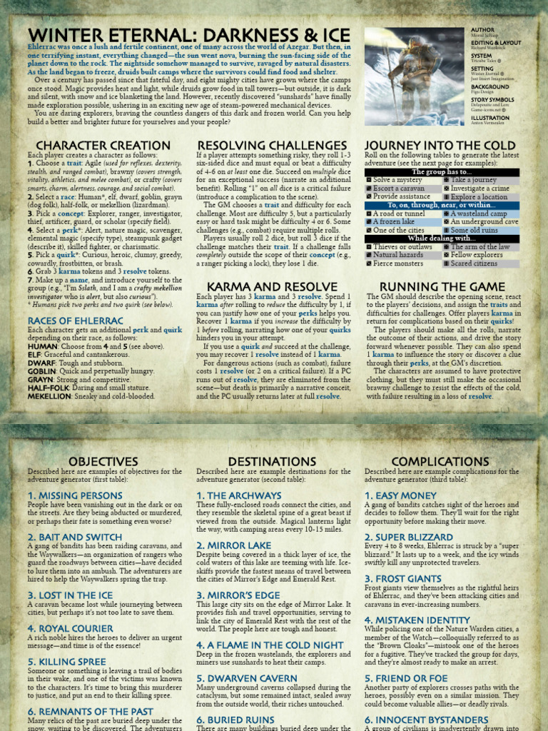 Winter Eternal Darkness and Ice | PDF