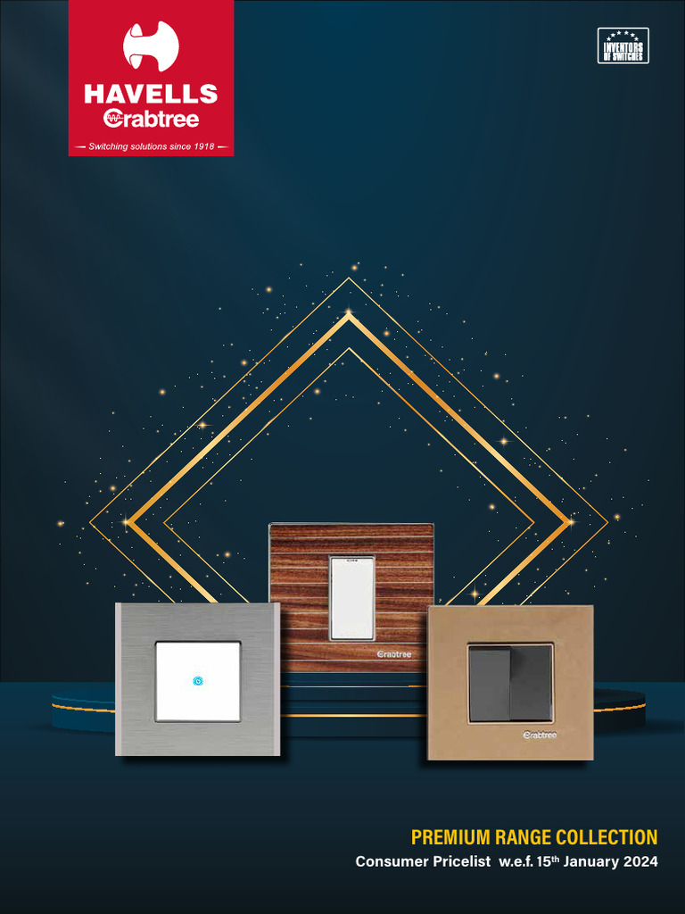 Havells Crabtree Switches Price List 2024 | PDF | Manufactured Goods ...