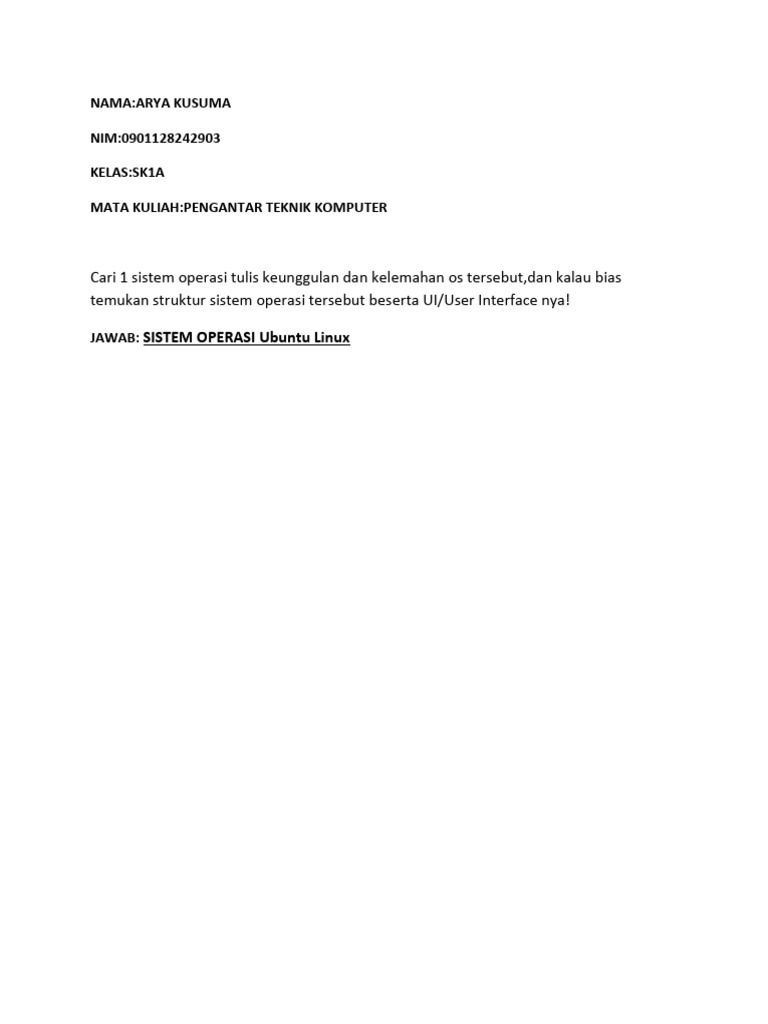 TUGAS PTK_ARYA KUSUMA | PDF