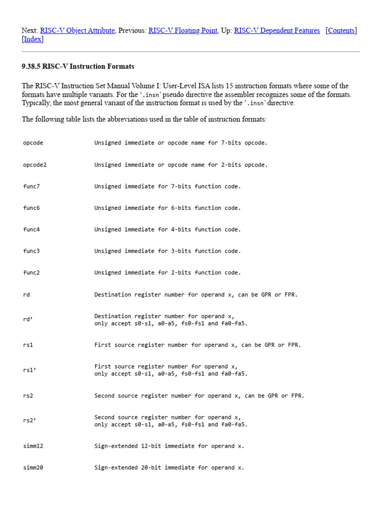 RISC V Instruction - Formats | PDF | Office Equipment | Computer Hardware