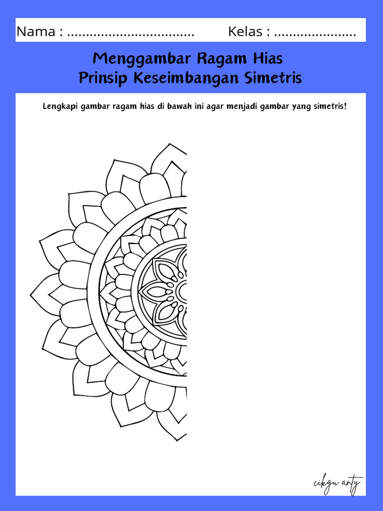 Menggambar Ragam Hias Simetris | PDF