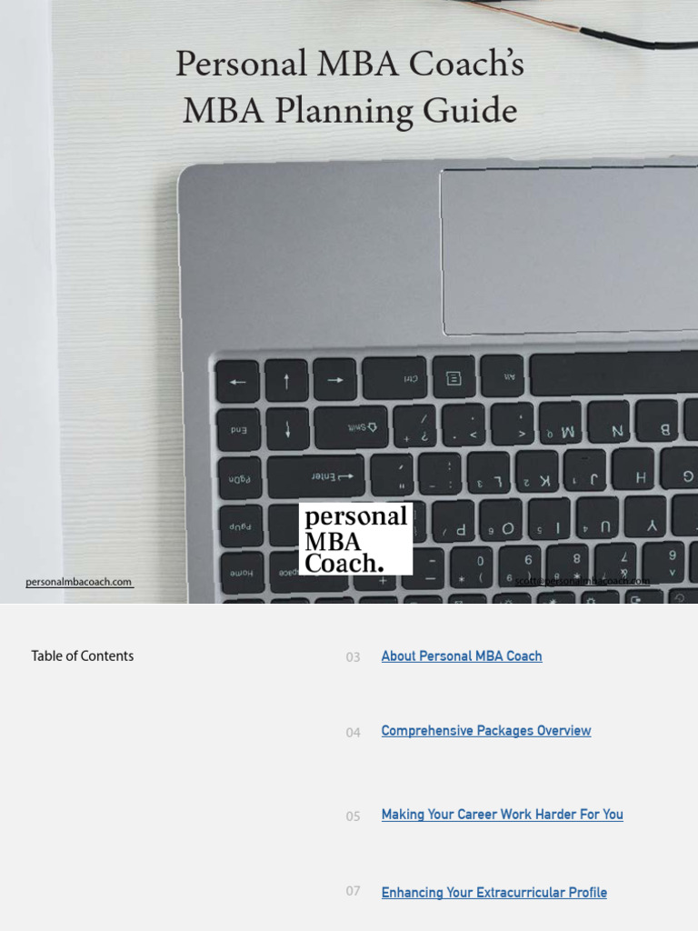 Personal MBA Coach Planning Guide 2024 | PDF | Graduate Record ...