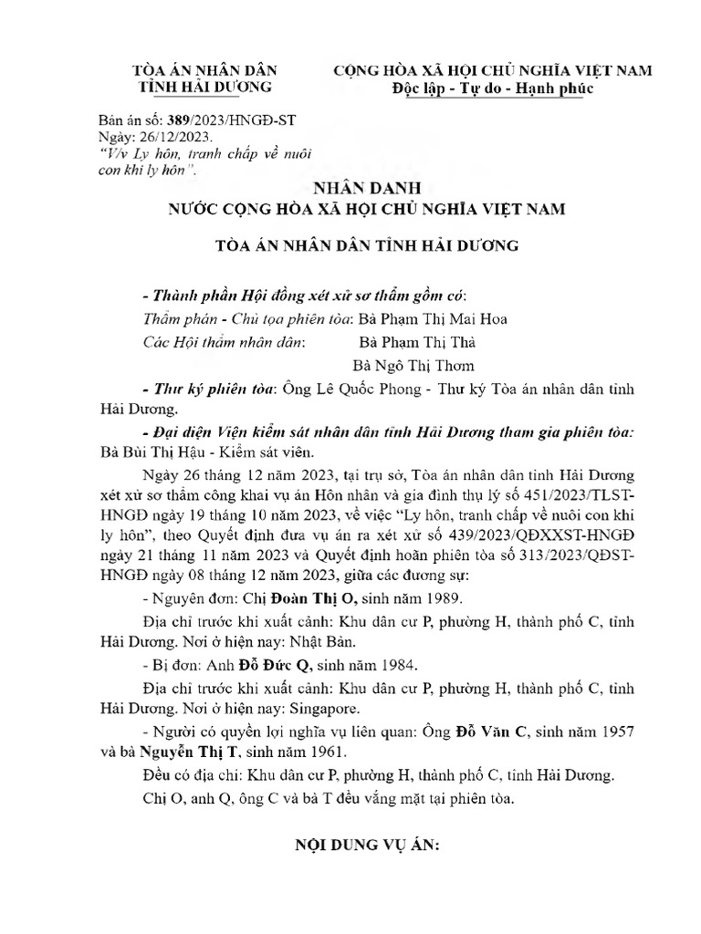 Bu I 3 389 - 2023 - HNGD ST - BINH DUONG | PDF