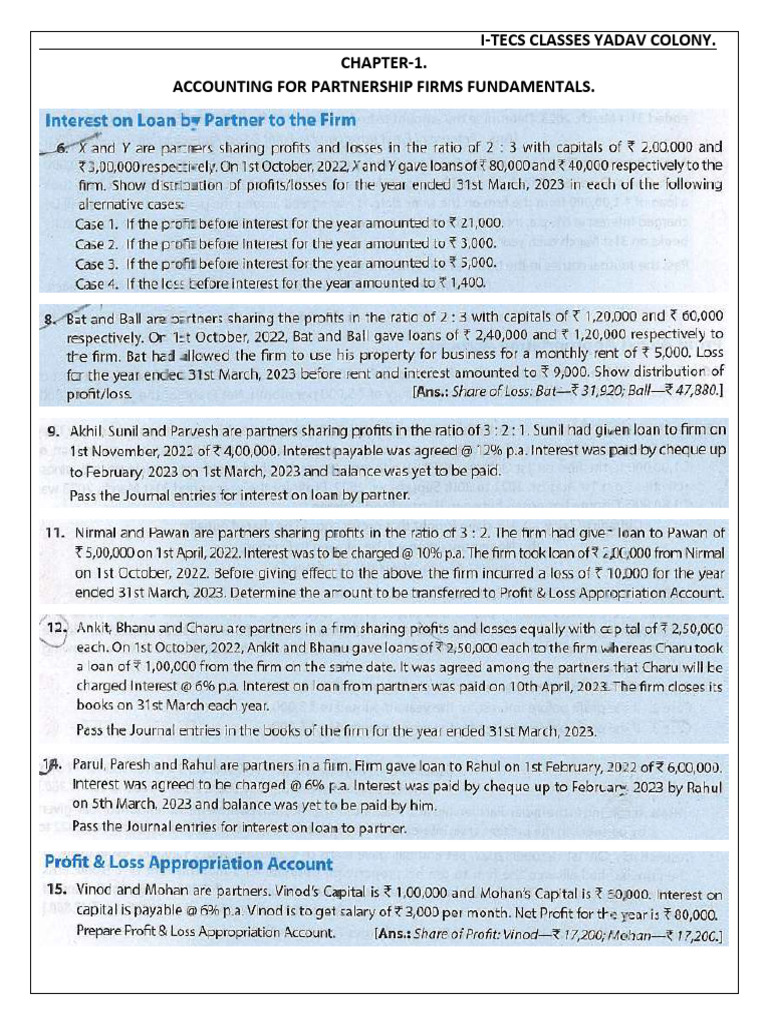 12th Accounts Chap.1. | PDF