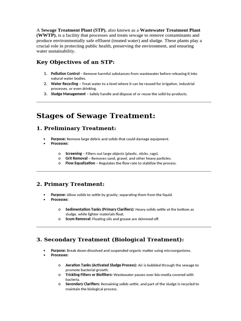STP Detail | PDF | Sewage Treatment | Membrane