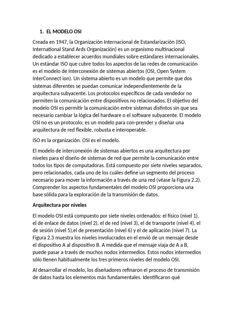 EL MODELO OSI Infromacion | PDF | Modelo osi | Protocolos de internet