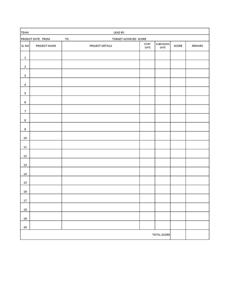 Team Head Meeting Format-1 | PDF