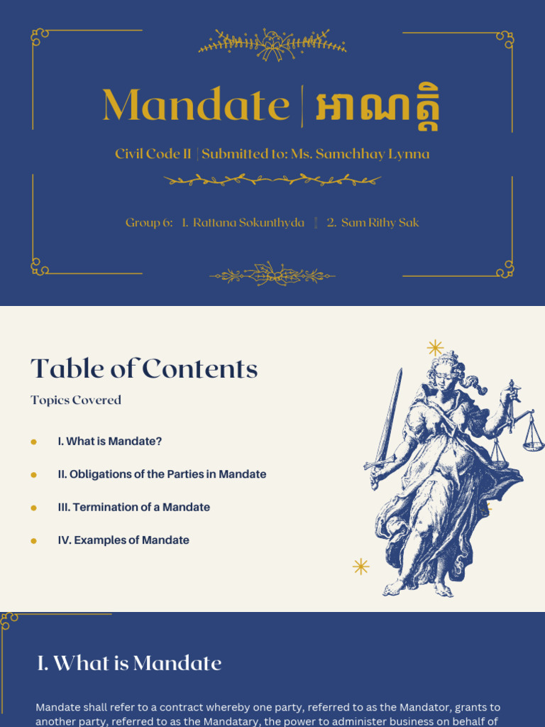 Understanding Mandate Contracts and Obligations | PDF | Justice | Crime ...