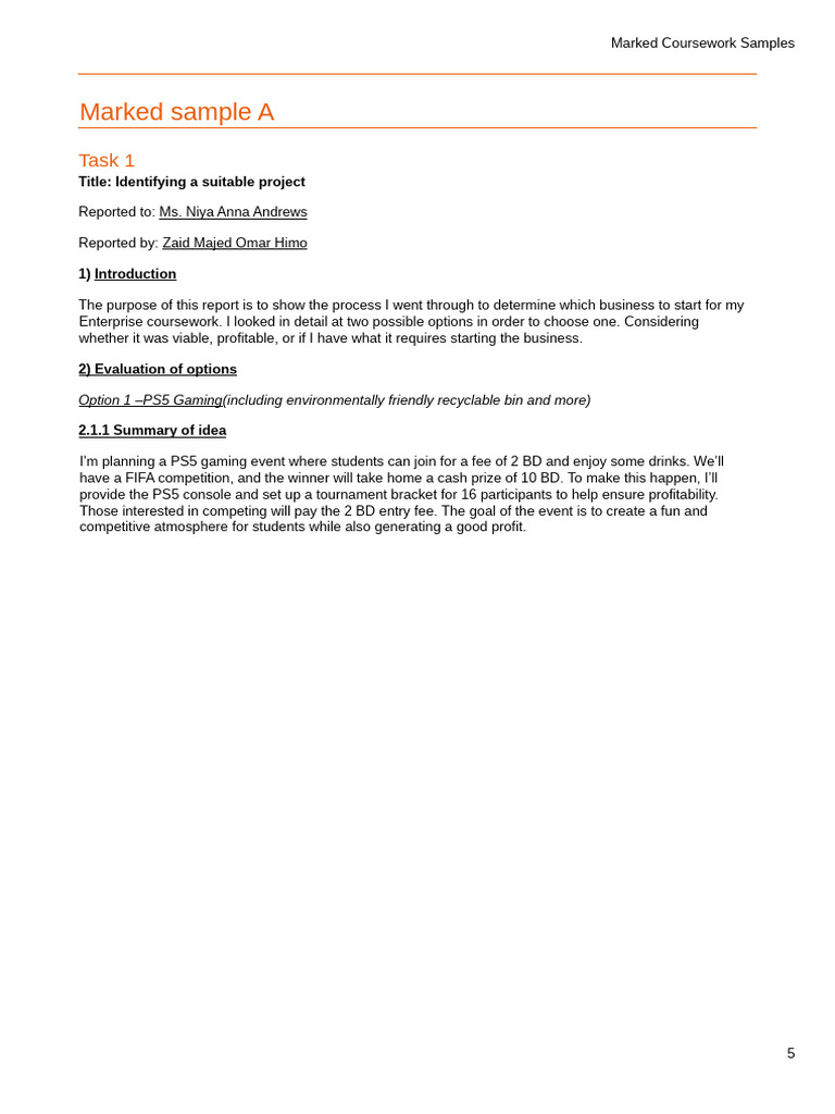 Coursework Sample 1 - High (52 Marks) (1) (AutoRecovered) .Docx, KK ...