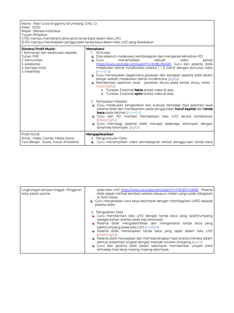 Modul Ajar Discovery Learning - Bahasa Indonesia | PDF