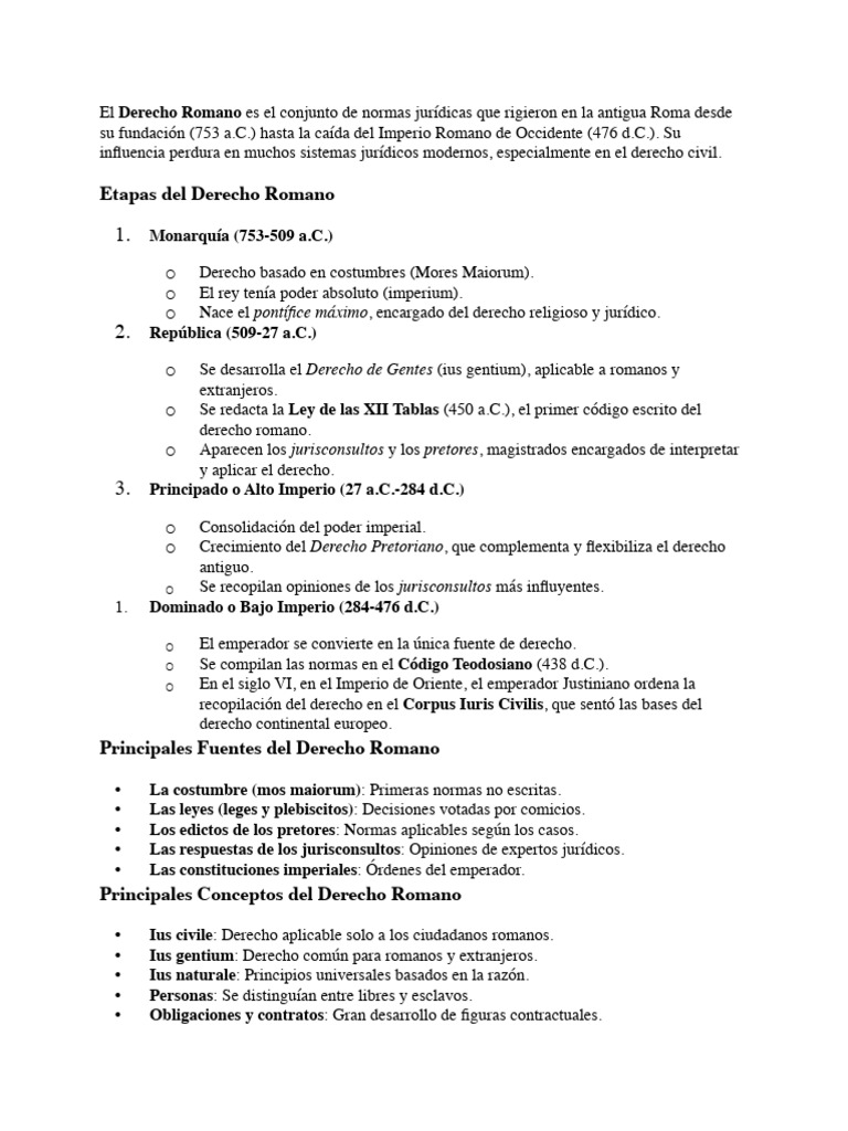 Etapas Del Derecho Romano: Pontífice Máximo | PDF | Ley romana ...