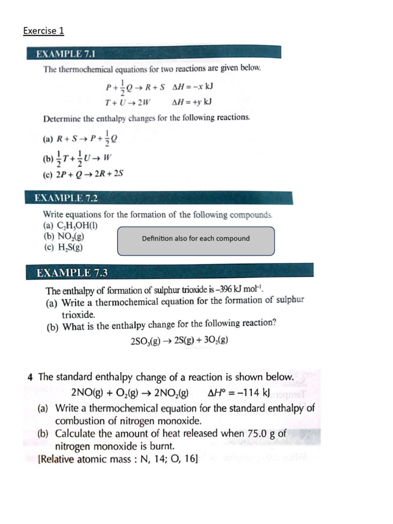 CHEMI CHAPTER 7 Exercise 1 (17 FEB 2025) | PDF