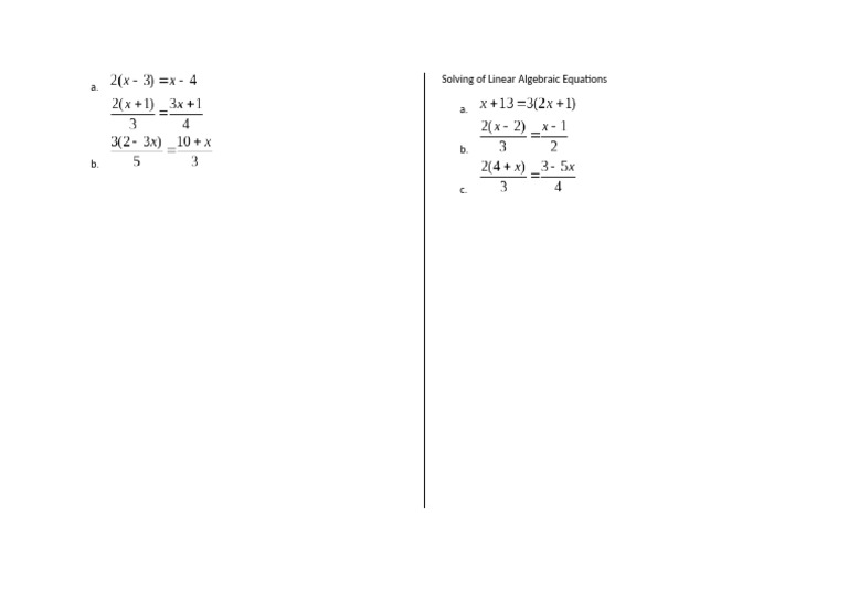 Linear Algebraic Equations | PDF