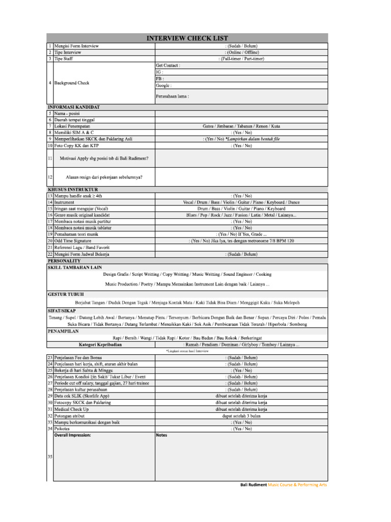 Interview Guide - Revisi | PDF