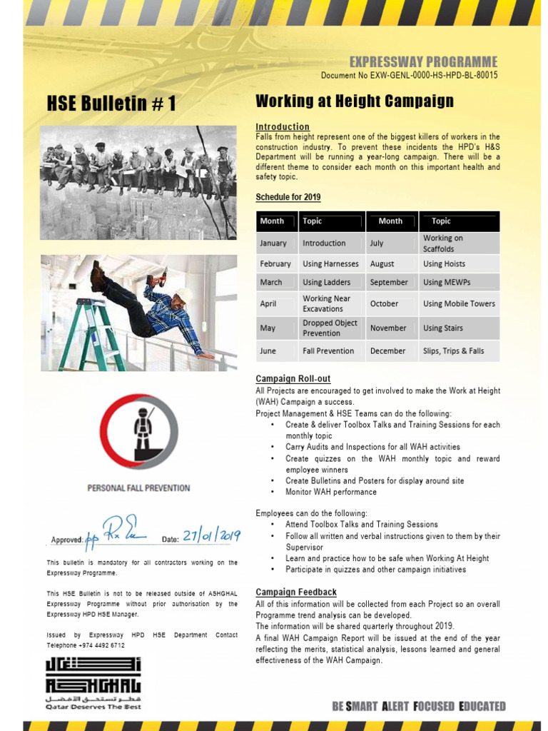 EXW-GENL-0000-HS-HPD-BL-80015 Bulletin - 1 | PDF | Safety | Workplace
