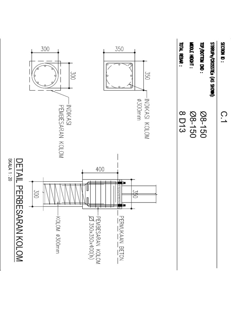 Detail Kolom Bulat | PDF