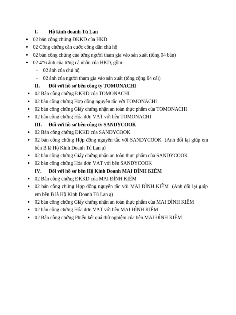 H Kinh Doanh Tú Lan | PDF