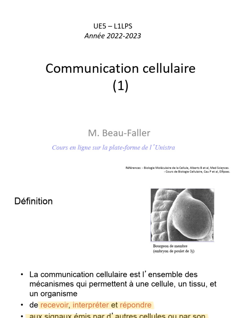 Communication Cellulaire 1 | PDF | Signalisation cellulaire | Cascade ...