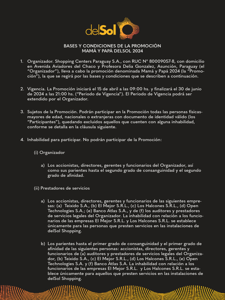 Bases y Condiciones | PDF