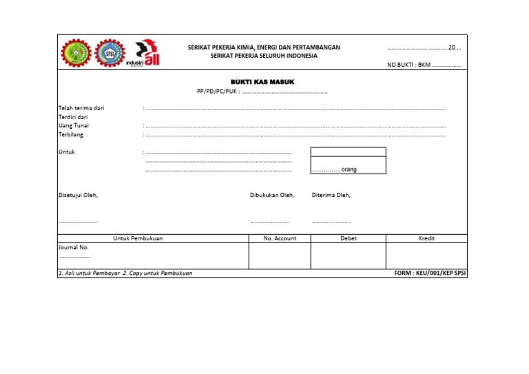 BUKTI KAS MASUK | PDF
