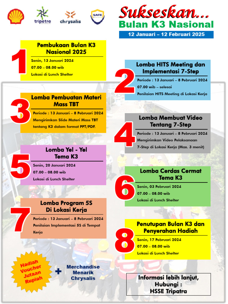 Design Flyer Bulan K3 Nasional tahun 2025 | PDF