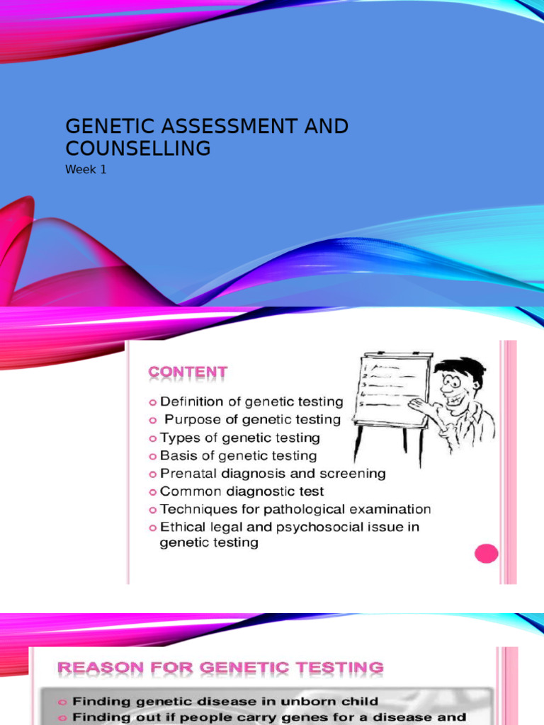 OB Week 1 Genetic Assessment and Counselling (1) | PDF