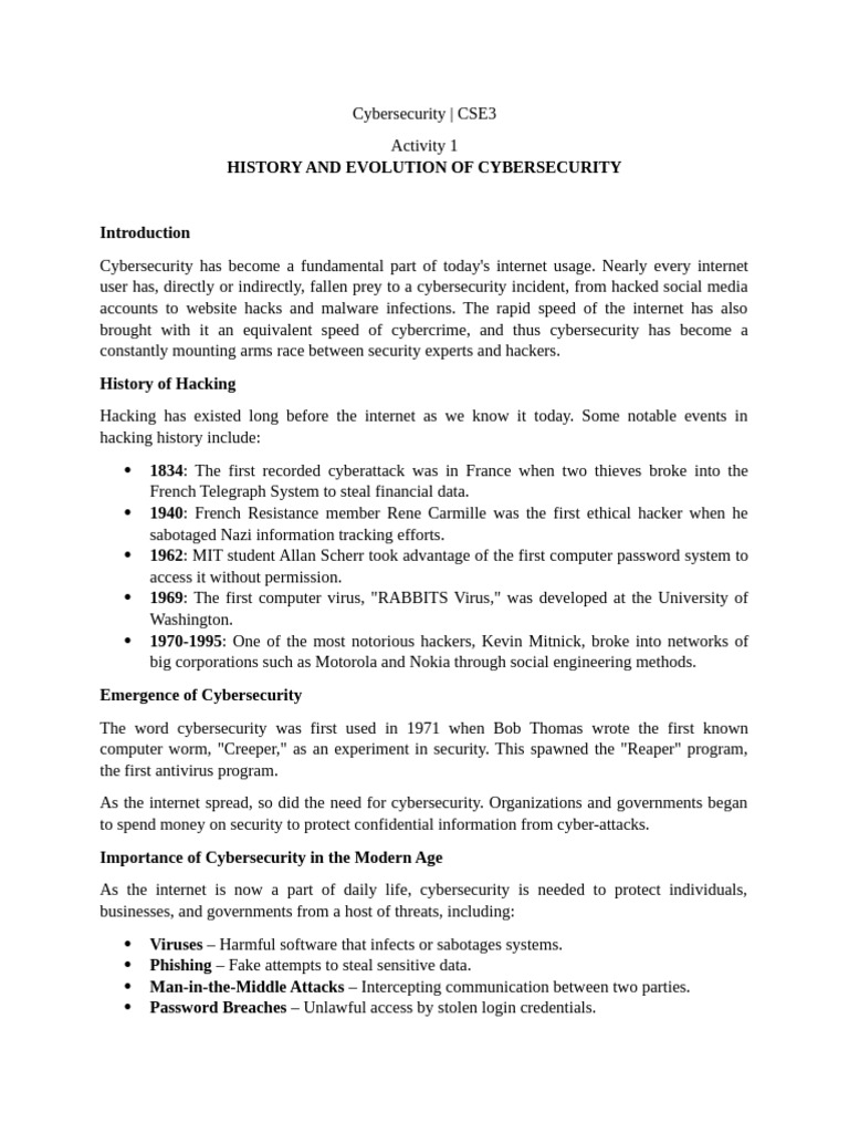 Cybersecurity | PDF | Security | Computer Security