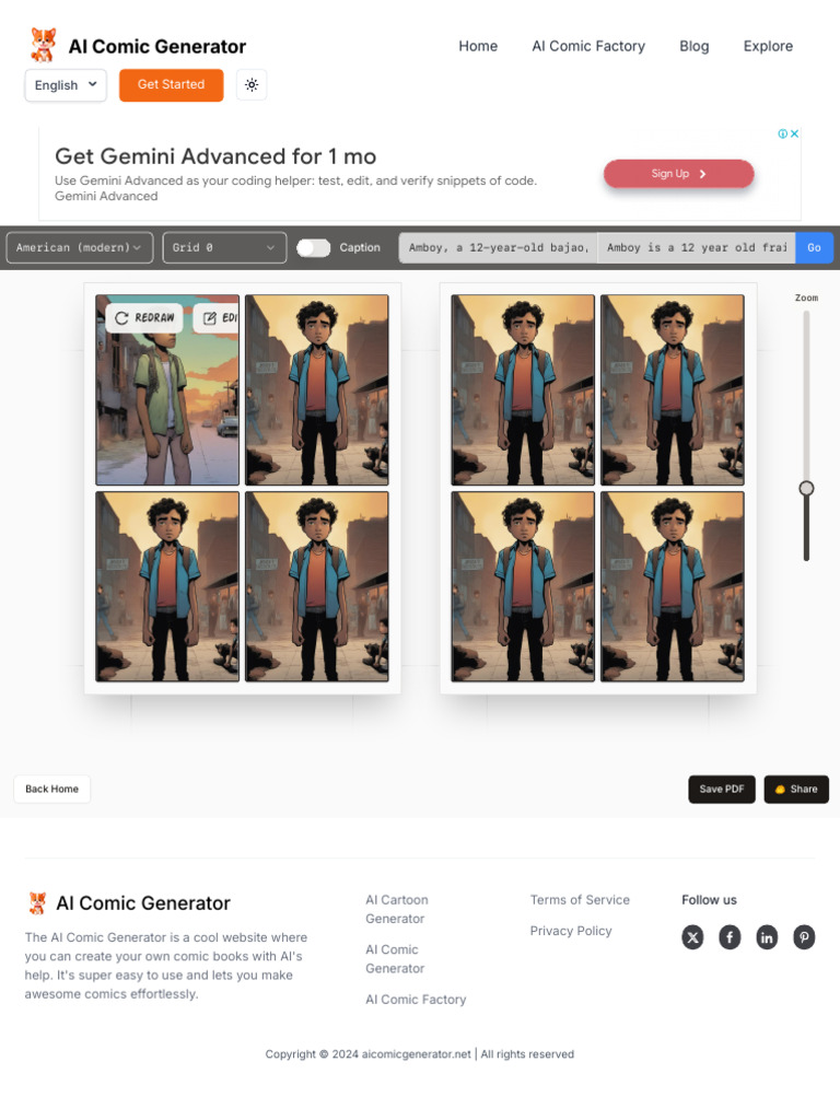 AI Comic Generator Playground | PDF
