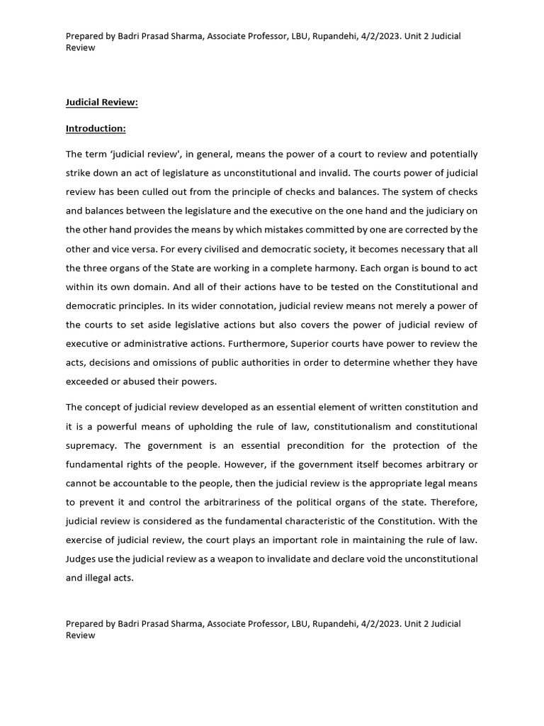 Judicial Review (1) | PDF | Judicial Review | Marbury V. Madison