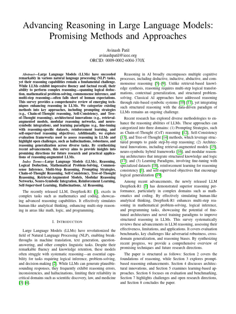 Advancing Reasoning in Large Language Models. Promising Methods and ...