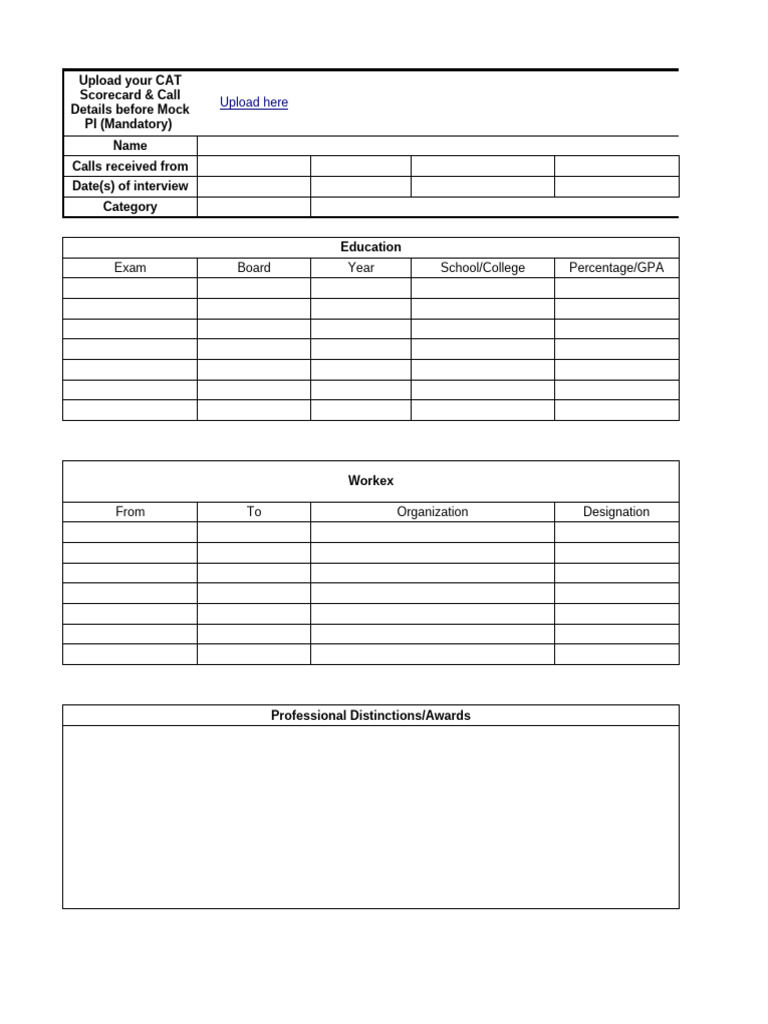 Pre-Interview-Feedback Sheet - 2025 | PDF