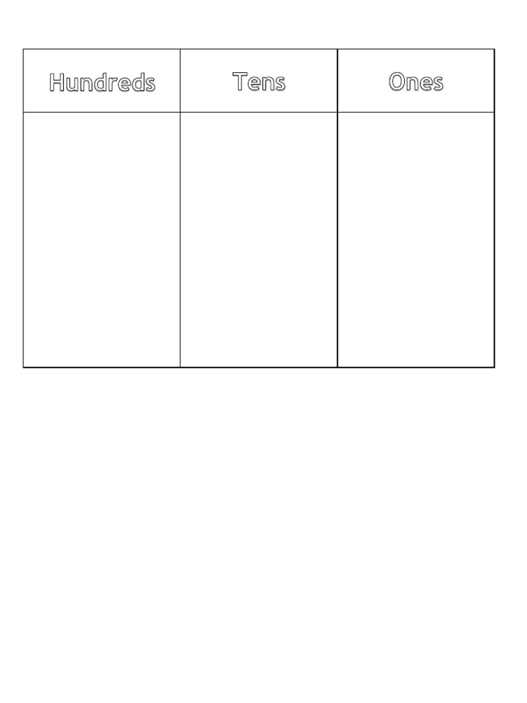 Hundreds Place Value Mat_unlocked | PDF