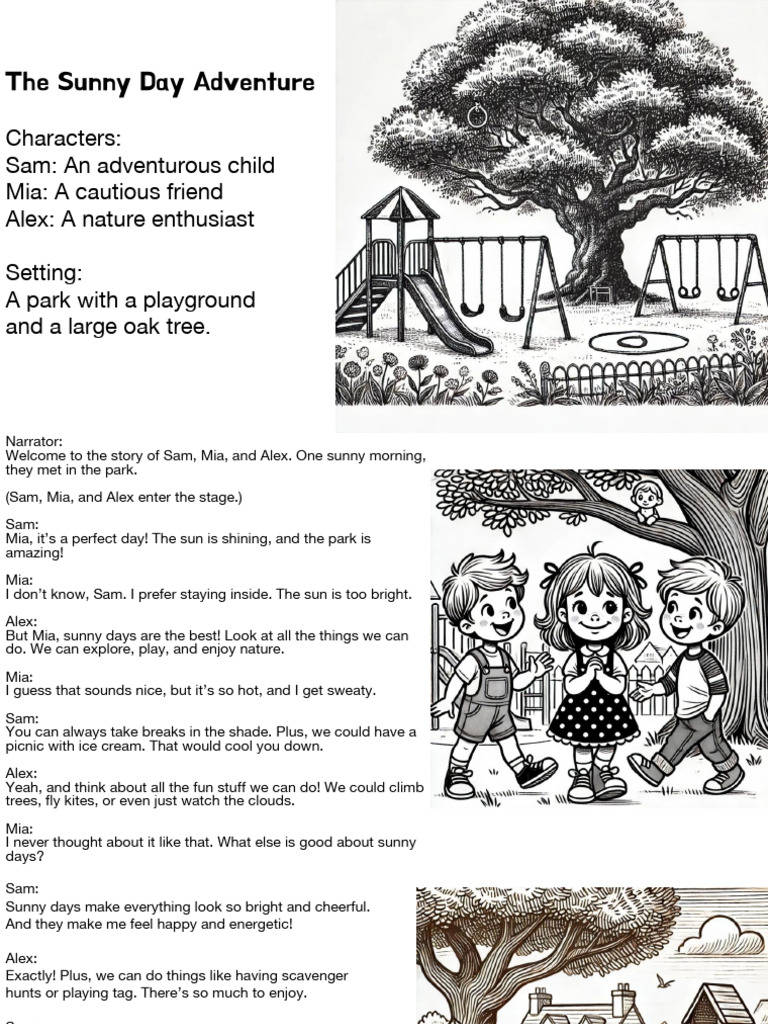Sunny Day Adventures in the Park | PDF