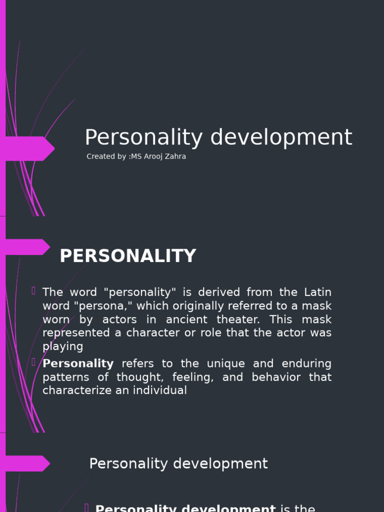 Personality Development | PDF | Social Psychology | Psychological Concepts