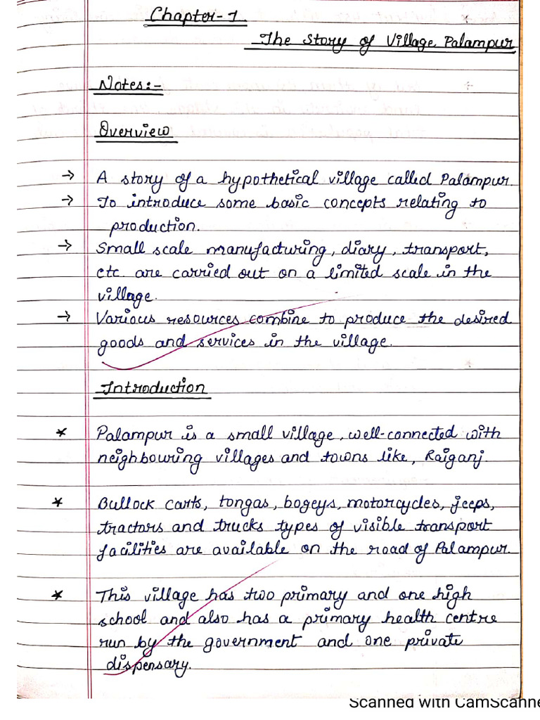 Class 9 Palampur Notes | PDF