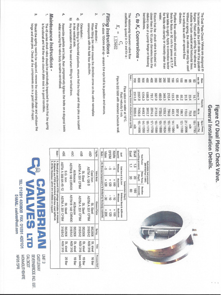 Dual Plate Check Valve | PDF